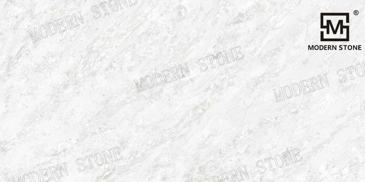 MR4204 Melting Snow Quartz Stone Slab With Veins - Modern Stone